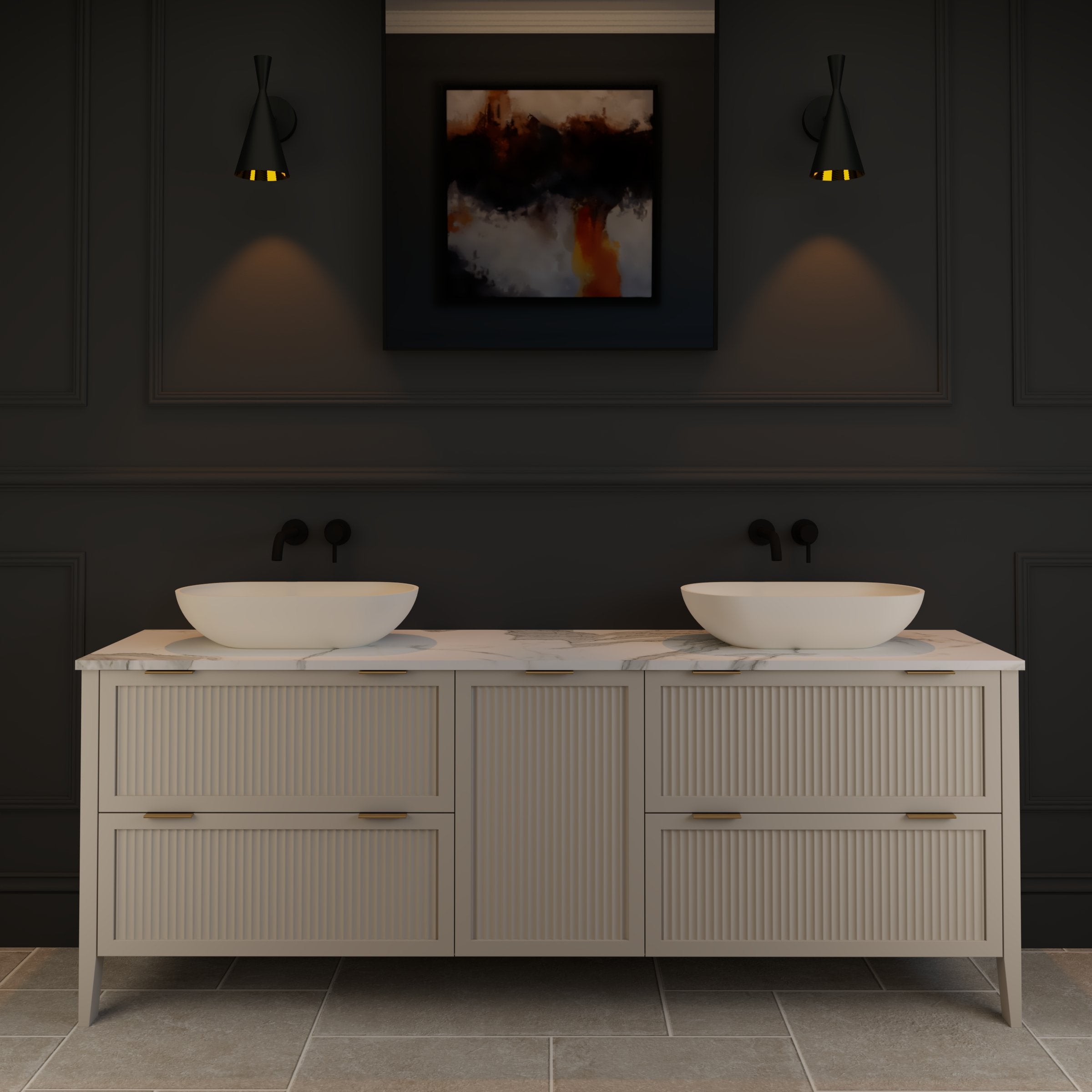 Fluted Vanity Units – Mockridge Design